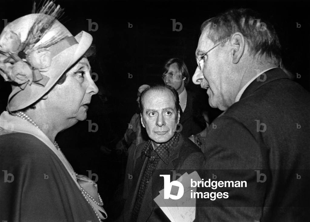 Image of Stage Director Jean Anouilh With his Actors Madeleine Barbulee and
