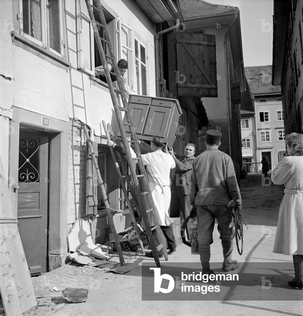 Image of Switzerland World War II Bombing Stein Am Rhein, 1945 (b/w