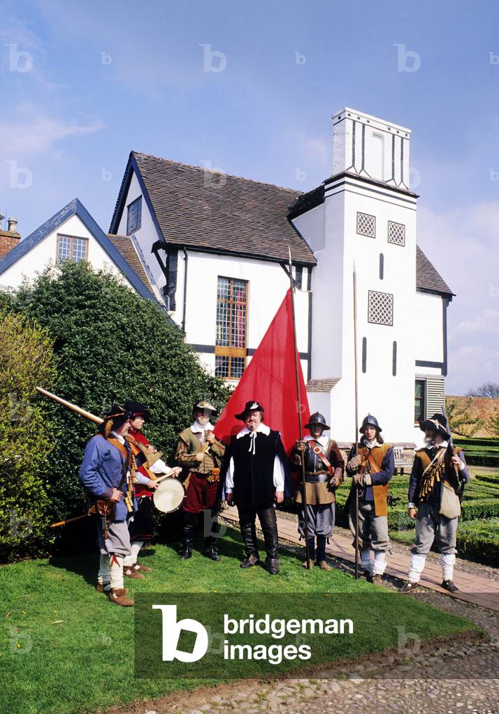 Image of Boscobel House, Shropshire, English Civil War reenactment, 1640s