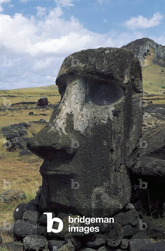 Image of Moai (megalithic anthropomorphic statue), Rapa Nui National ...