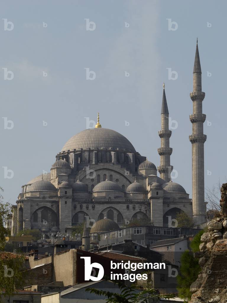 Image of Süleymaniye Mosque (Süleymaniye Camii), by Mimar Sinan, 1550 ...