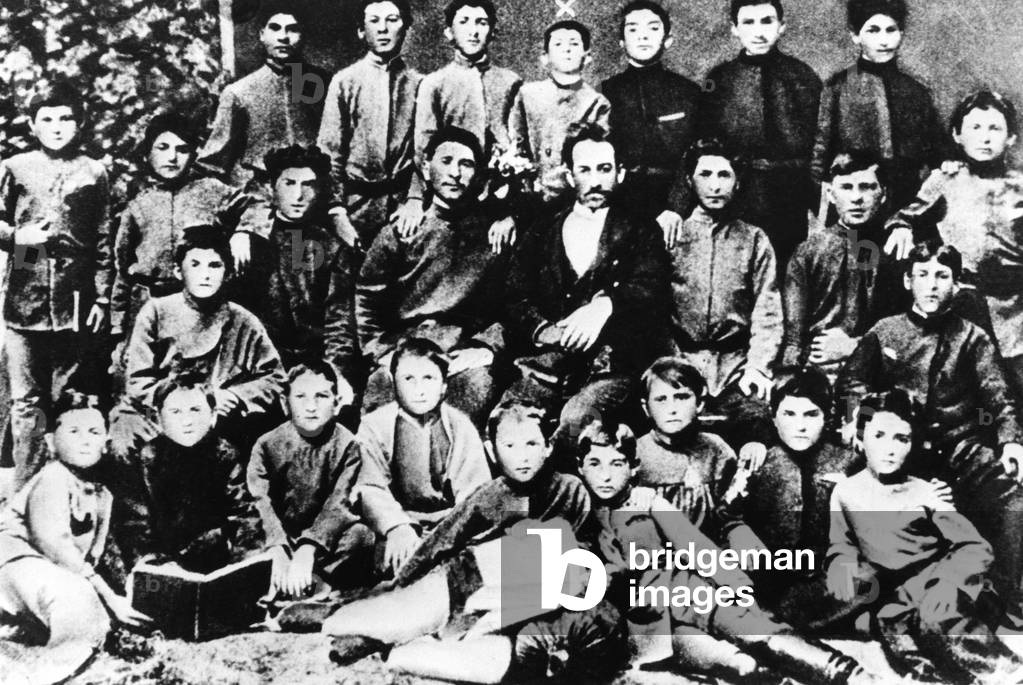 Image of Stalin at school, 1889 (b/w photo)