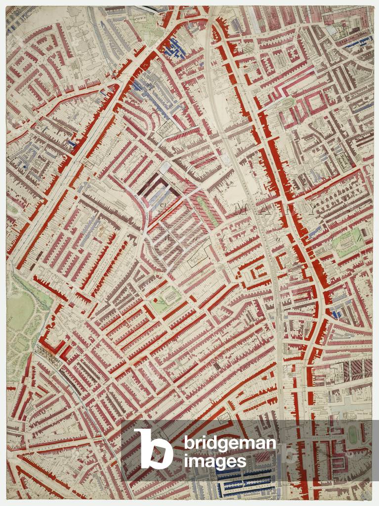 Image of Descriptive map of London Poverty, 1889 (hand-coloured litho ...