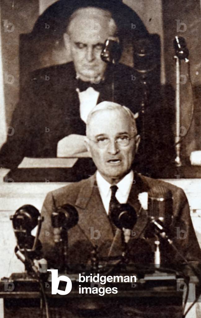 Image of President Harry S. Truman addressing Congress.