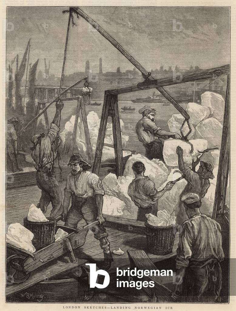 Image of Landing Norwegian Ice (engraving) by Murray, William Bazett ...