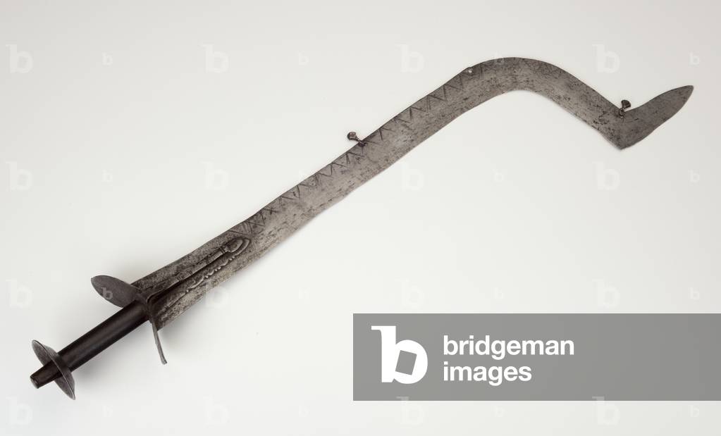 Image of 'Nandaka', sword of Vishnu (steel, silver & iron) by South ...