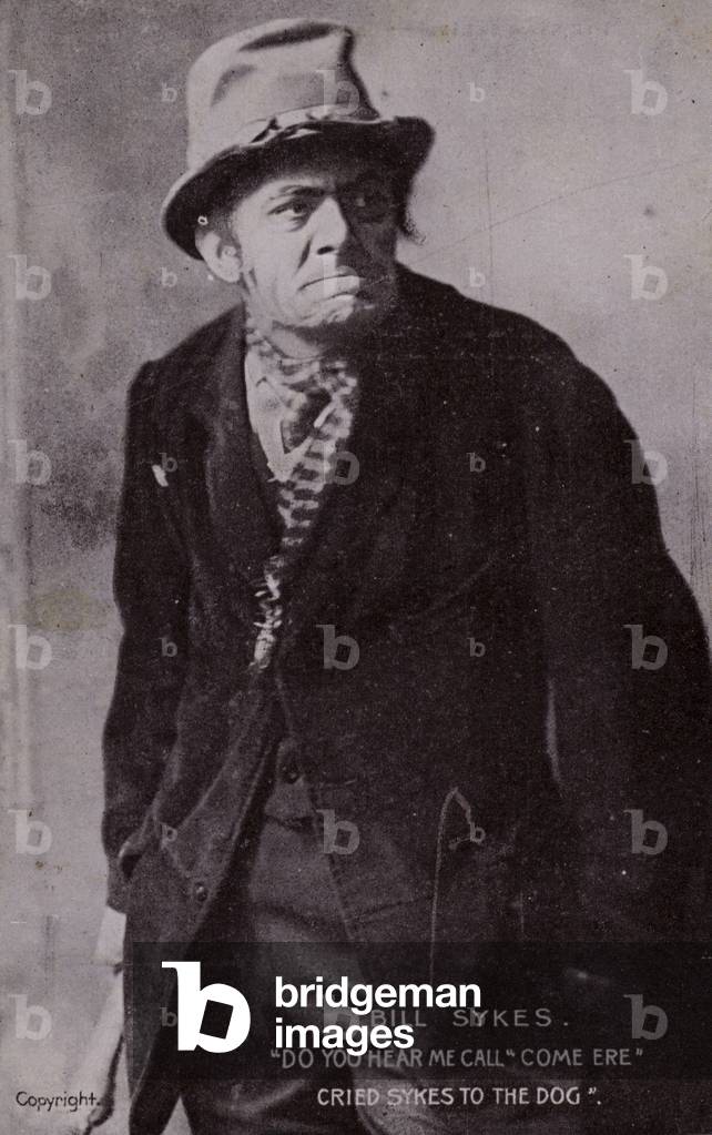 Image of Bill Sykes, from Oliver Twist, by Charles Dickens (b/w photo ...
