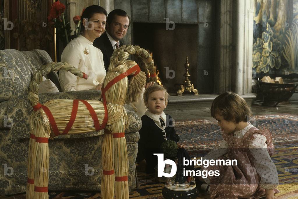 Image of Carl XVI Gustaf, King of Sweden, with Queen Silvia and
