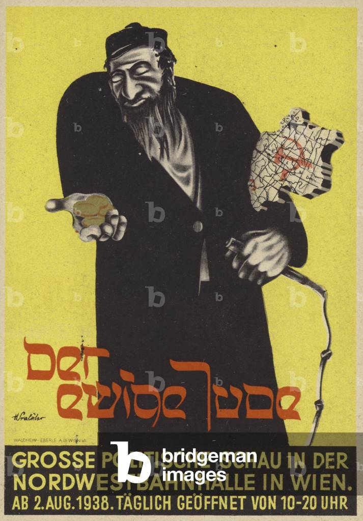 Image of The eternal Jew, poster of the anti-Semitic Nazi exhibition by ...