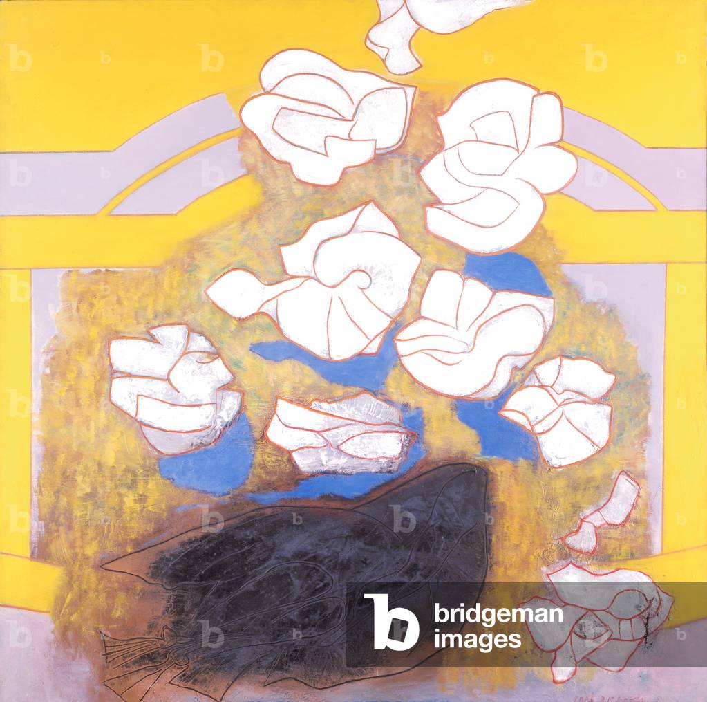 Image of Music of colours, white blossom, 1968 (oil on canvas) by ...