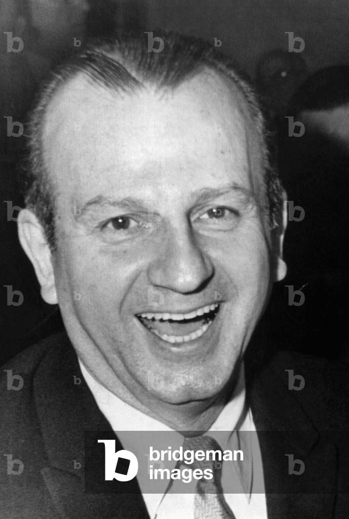 Image of Jack Ruby, (1911-1967), arriving in court for a bond hearing,