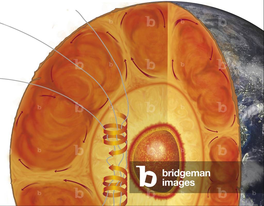 Image of Diagram of Earths interior structure showing inner core, outer ...