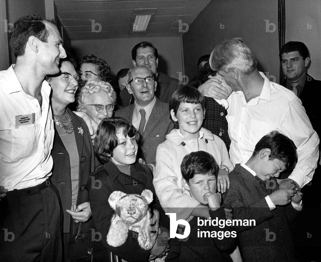Image of Trevor Copleston With his Children Kevin, Ann and Penelope ...