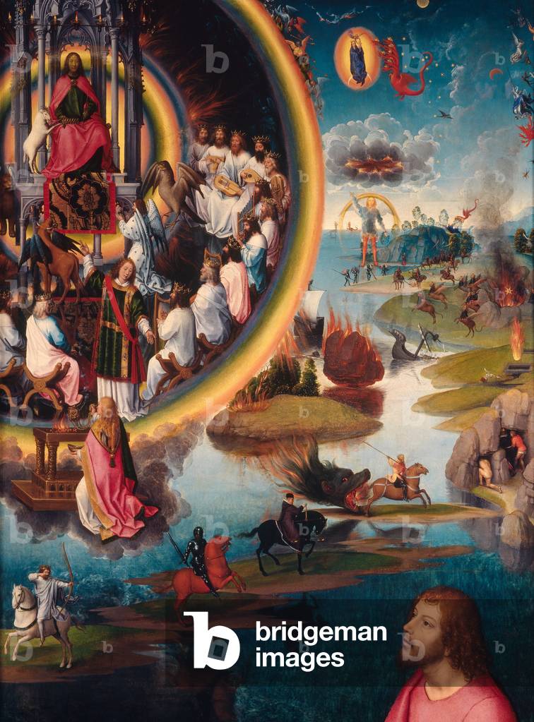 Image of Detail of the right panel of the Triptych of Saint by Memling ...