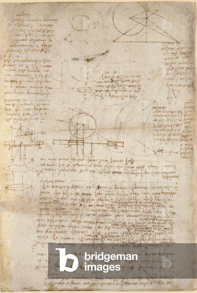 Image of Arundel 263, f.95 Notes and diagrams on optics, concerning ...