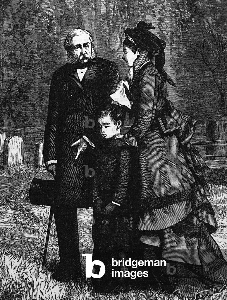 Image of A mother and son in mourning, 1850