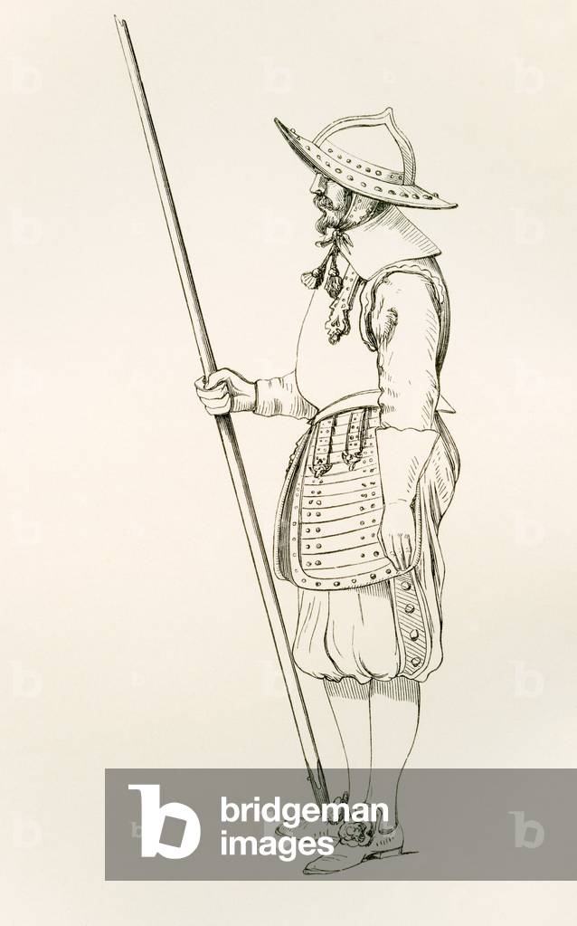 Image of A pike man of the Cromwellian period. From The by English ...