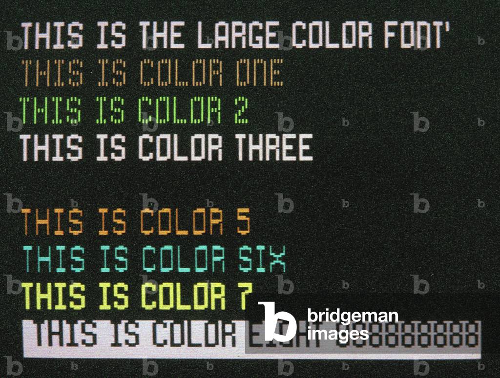 Image of DIGITAL FONTS, c.1983 Sample fonts of the Lotus Executive Briefing