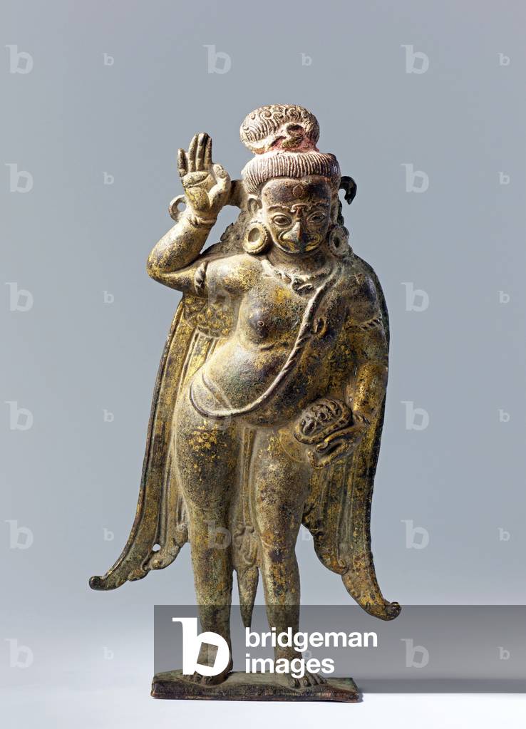 Image of Nepal: Standing Garuda with right arm raised in abhaya mudra