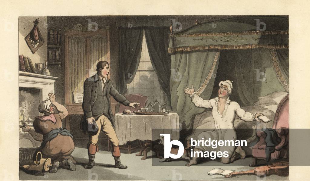 Image of English gentleman receiving a letter from his family, 1817 ...