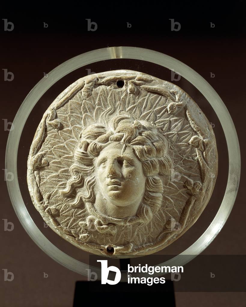 Image of Alexander Great-Helios, Hellenistic medallion in terracotta ...