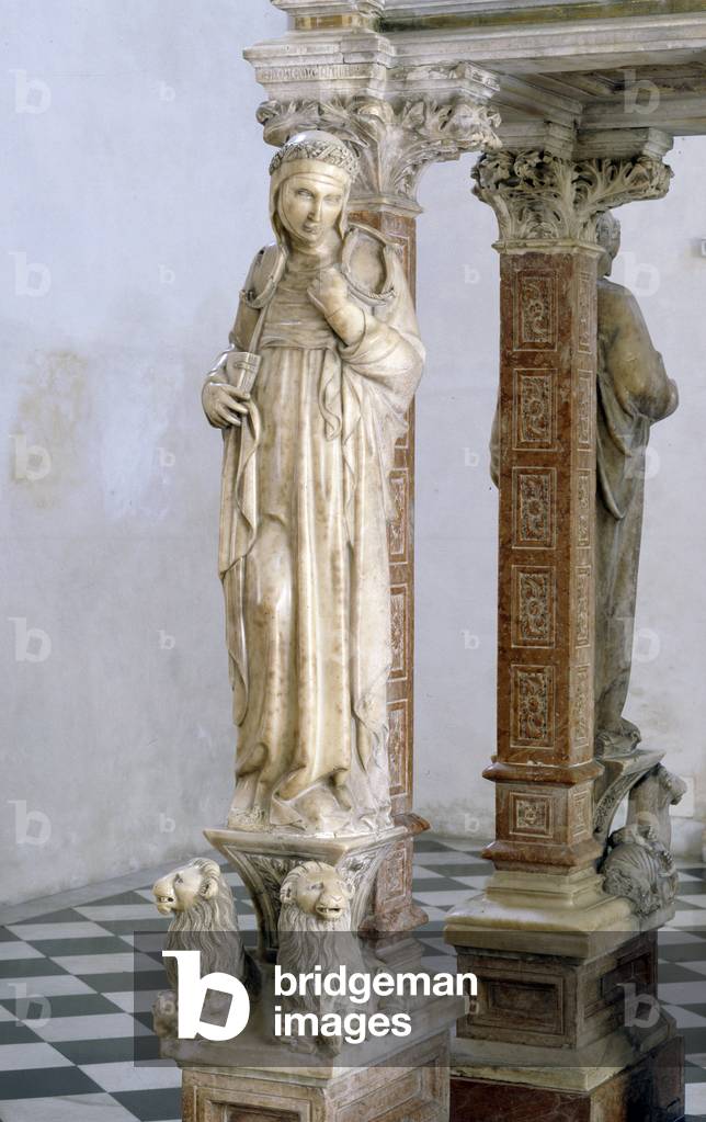 Image of The Virtue of Obedience, Tomb of Saint Peter, c.1336 (marble ...