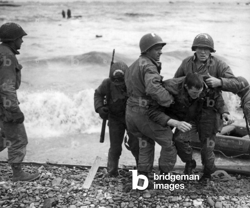 Image of D-Day Invasion, 1944 (b/w photo)