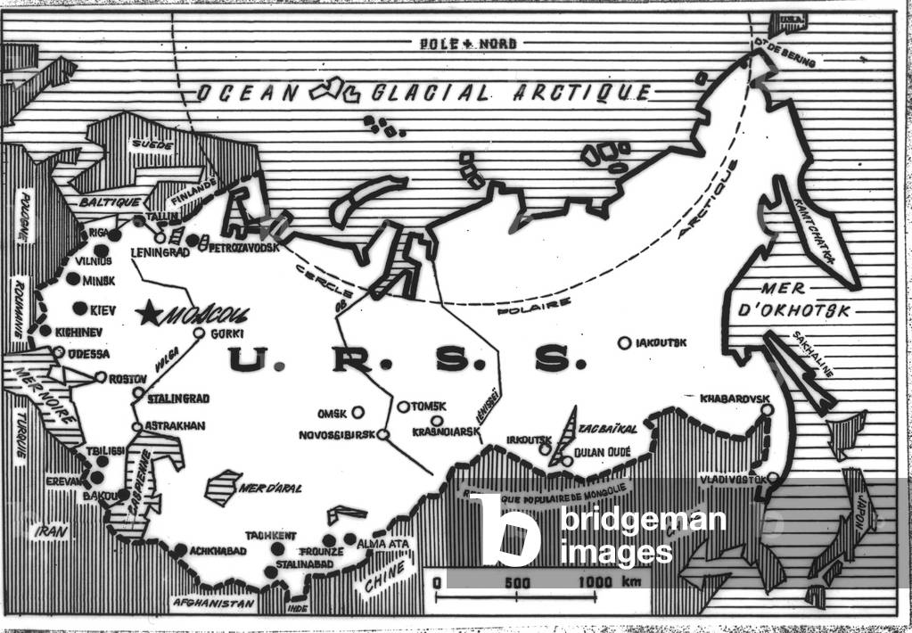 Image of Map of the USSR (engraving)