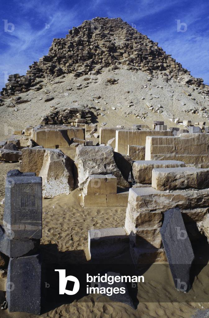 Image of Temple and pyramid of Niuserra, Abusir Necropolis, Egypt ...
