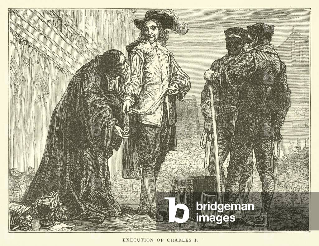 Image of Execution of Charles I (engraving) by American School, (19th ...