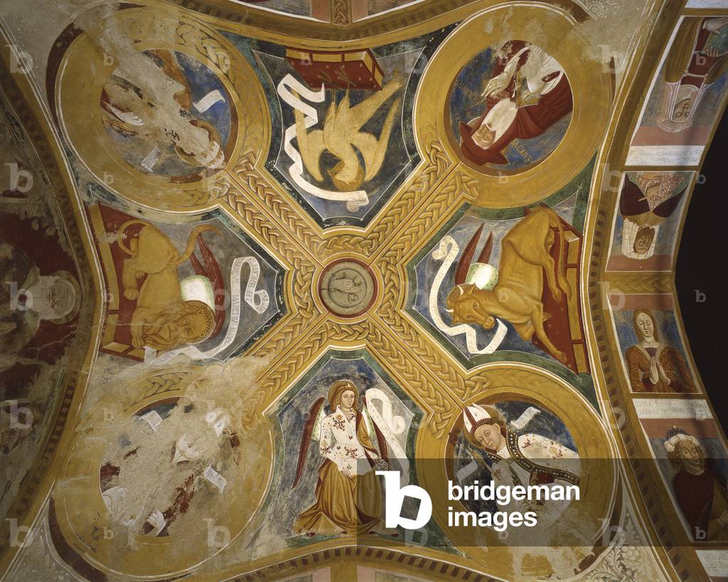 Image of Symbols of Evangelists, Saints Ambrose, Gregory the Great ...