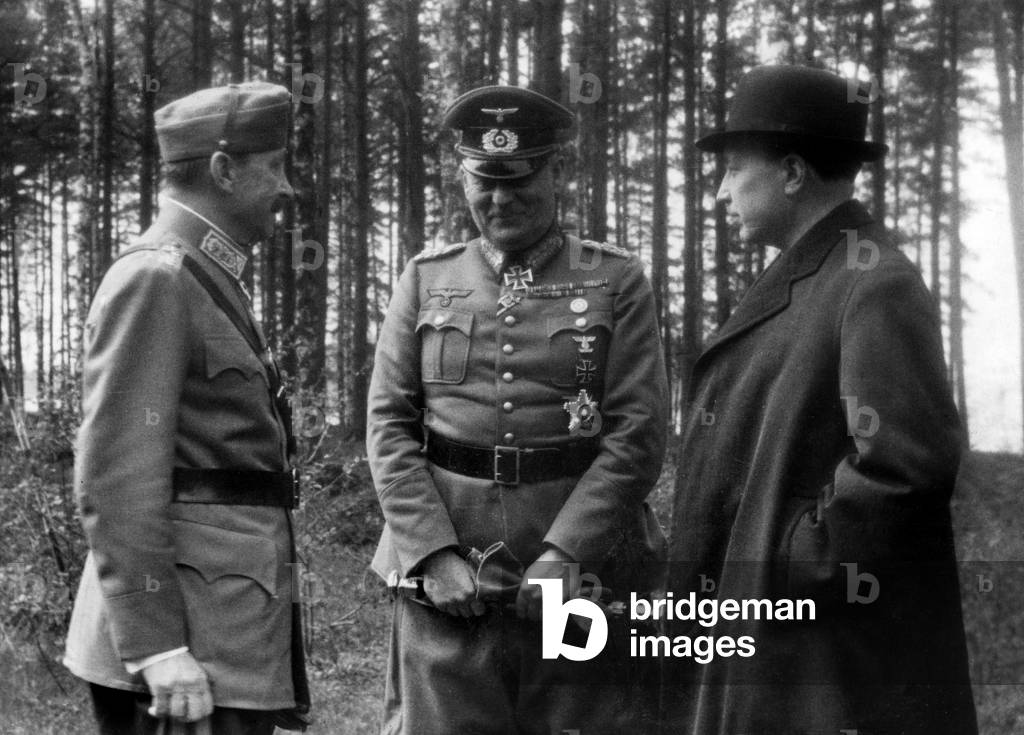 Image of Risto Ryti, Carl Gustaf Mannerheim and Wilhelm Keitel