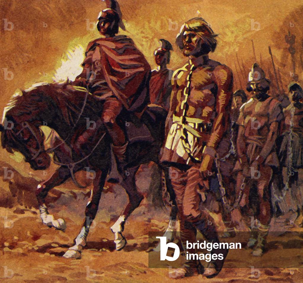 Vercingetorix Surrenders To Caesar Painting