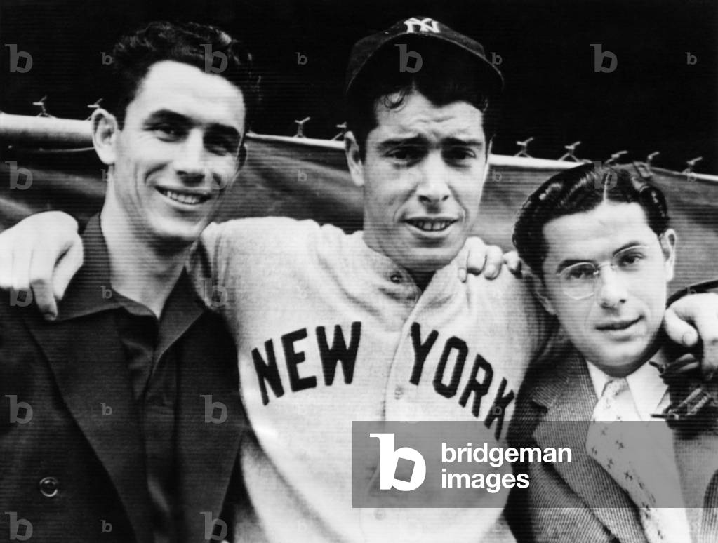 Image of Vince DiMaggio, Joe DiMaggio and Dominic DiMaggio, 1940
