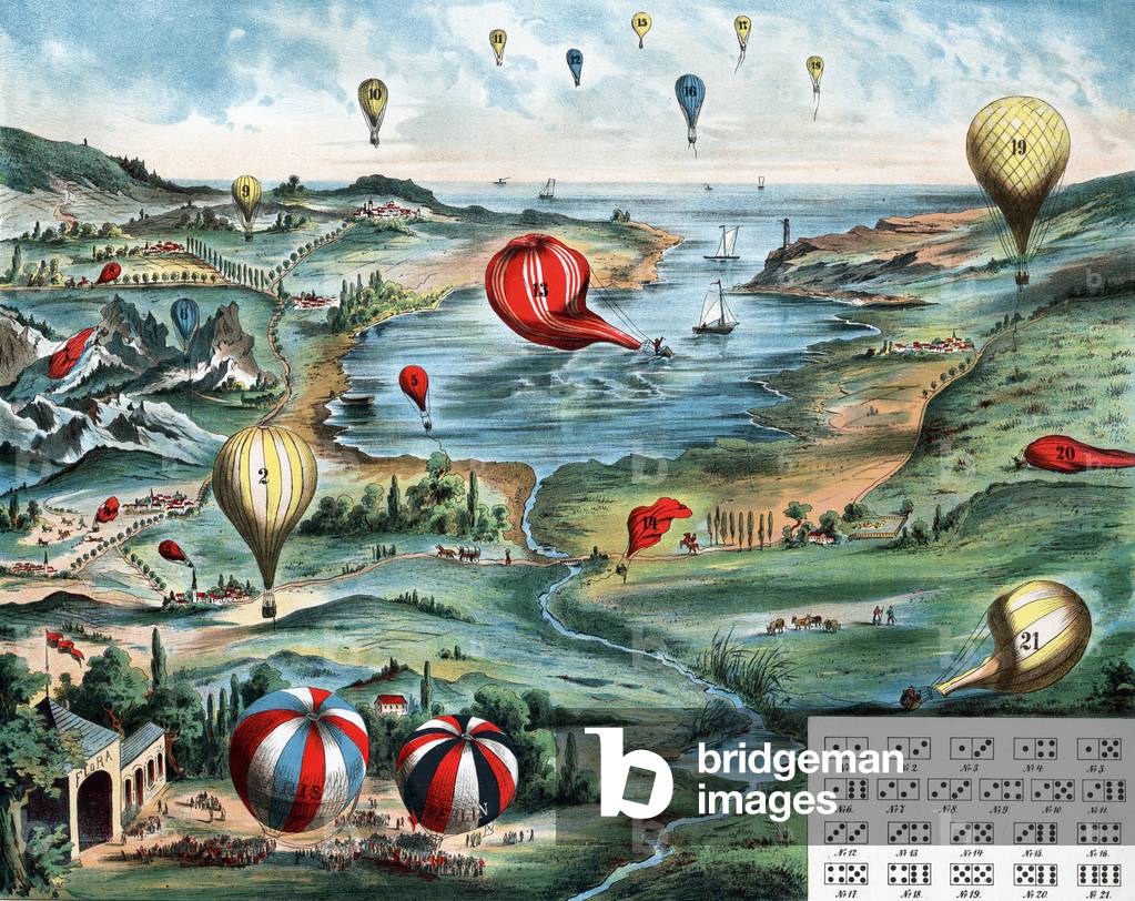 Image of Game board and instructions depicts a varied landscape and ...