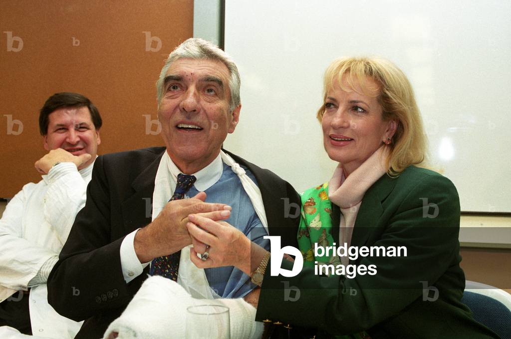 Image of Helmut Zilk and Dagmar Koller after bomb assassination, 1993 ...