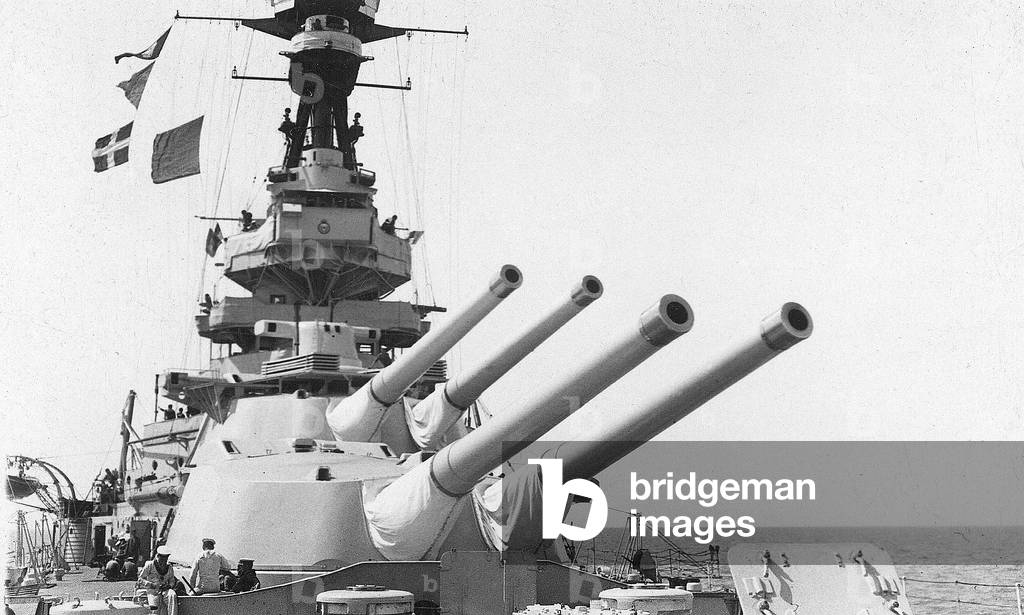 Image of Guns of HMS Royal Oak (b/w photo) by English Photographer ...