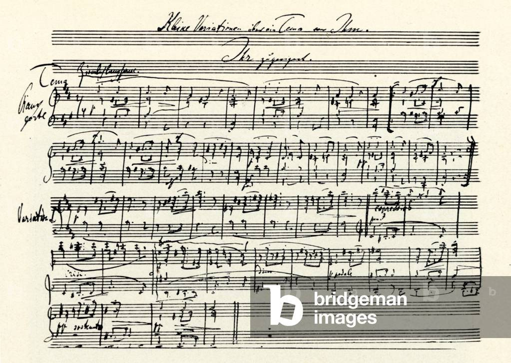 Image of Clara Schumann handwritten score (print)