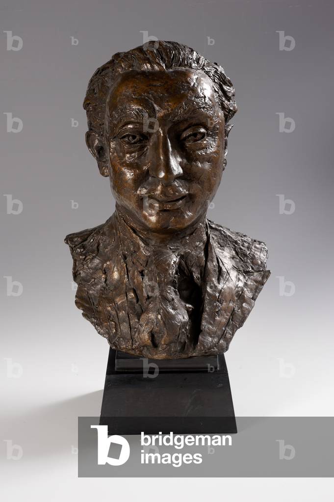 Image of Alexander Margulies, 1942 (bronze on granite base) by Epstein ...
