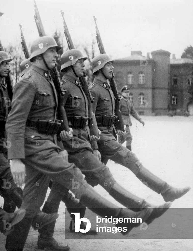 Image of SS Bodyguard Regiment 'Adolf Hitler in the barracks yard, 1938