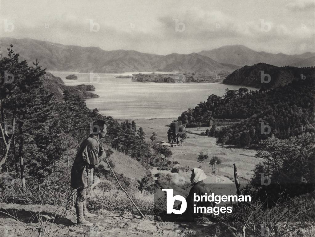 Image of Japan in 1920s: Lake Kawaguchi (b/w photo) by Ponting, Herbert ...
