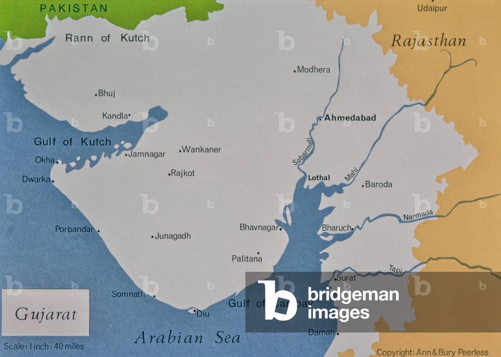 Image of Map of Gujarat, 1970 (photo)