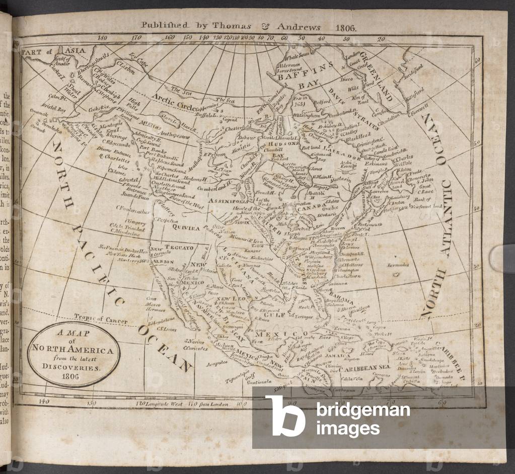 Image of A map of North America, from the latest discoveries, 1806 by ...
