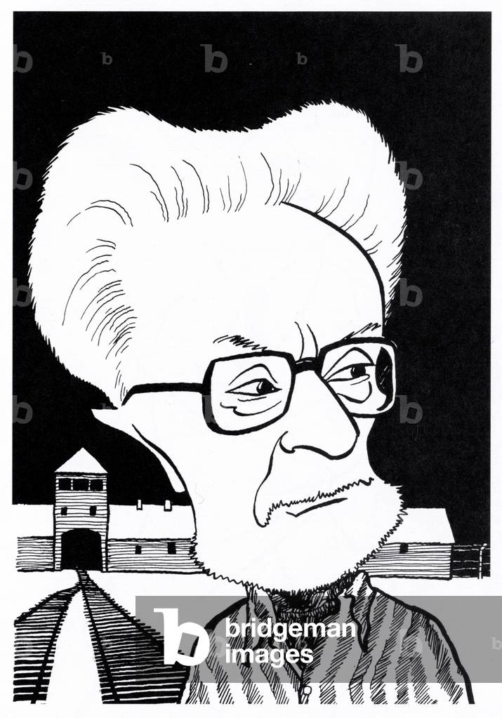 Image of Primo Levi, caricature by Minnion, John (b.1949)