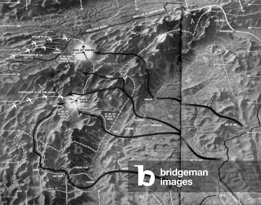 Image of A Map Showing the Routes of Supplies and Reniforcements in