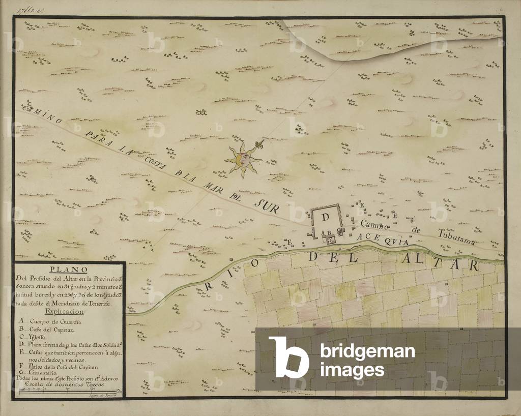 Image of Plano del presidio del Altar en la provincia de Sonora