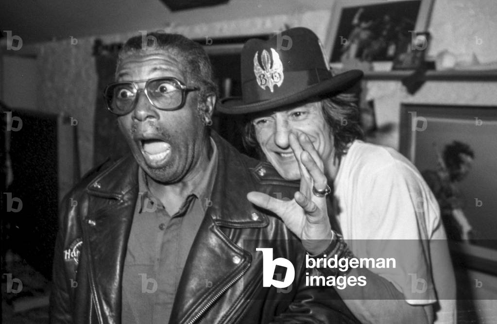 Image of Bo Diddley with Ronnie Wood, Sandymount House, Digby bridge ...