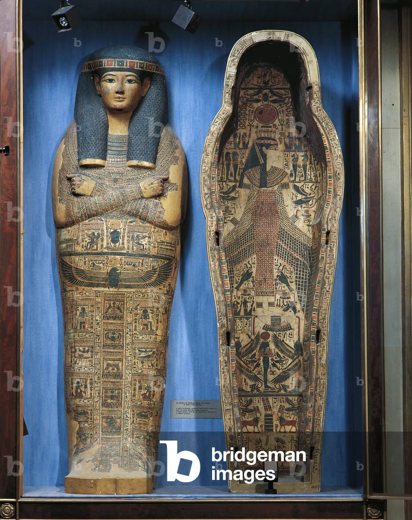 Image of Sarcophagus of Sutymes, Interior decoration depicting winged ...