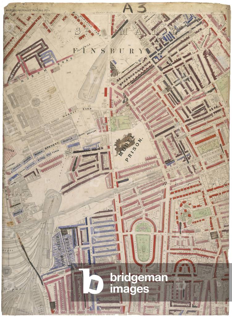 Image of Descriptive map of London Poverty, 1889 (hand-coloured litho ...