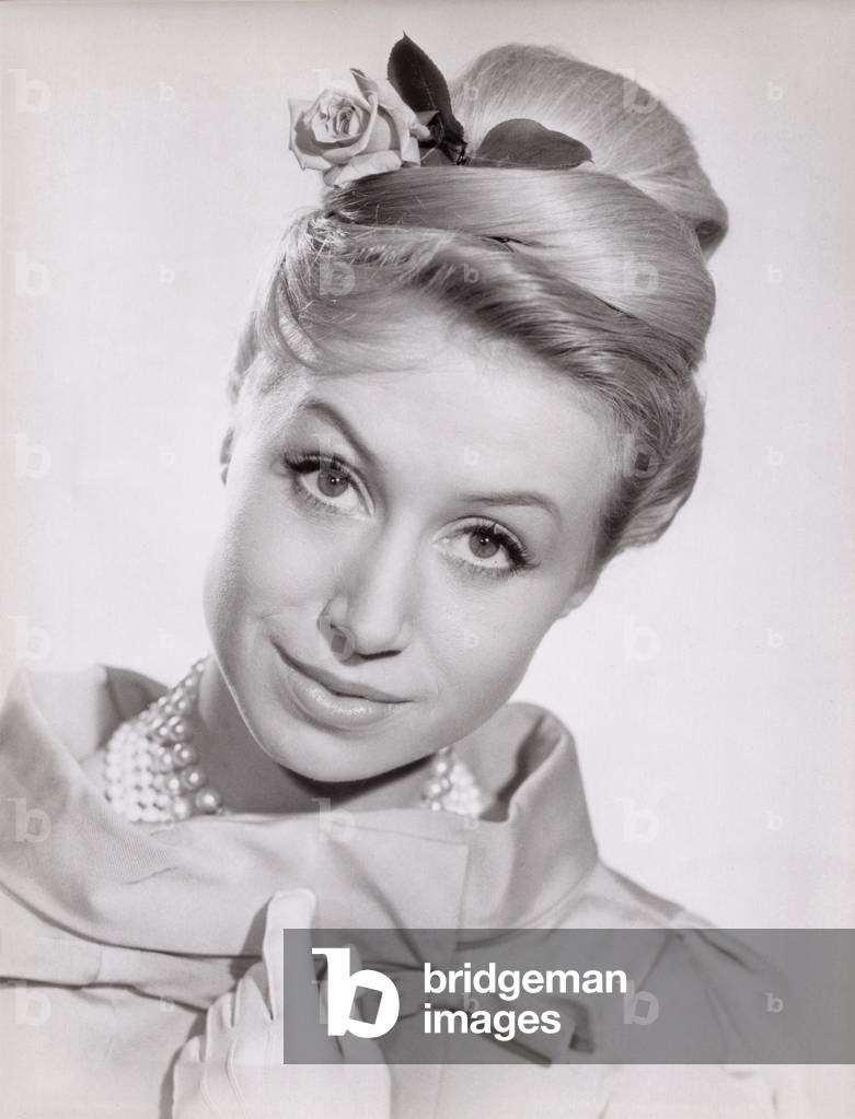 Image of German actress Anneliese Meyer, Germany around 1959 (b/w photo)